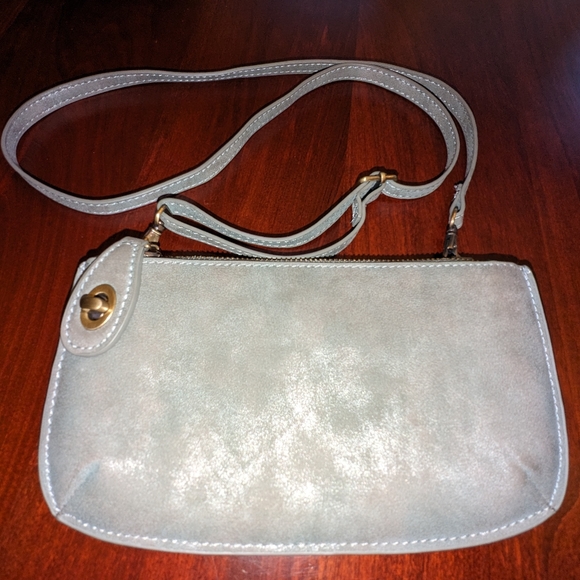 Joy Susan | Bags | Joy Susan Crossbody Bag Vegan Metallic Grey Color ...